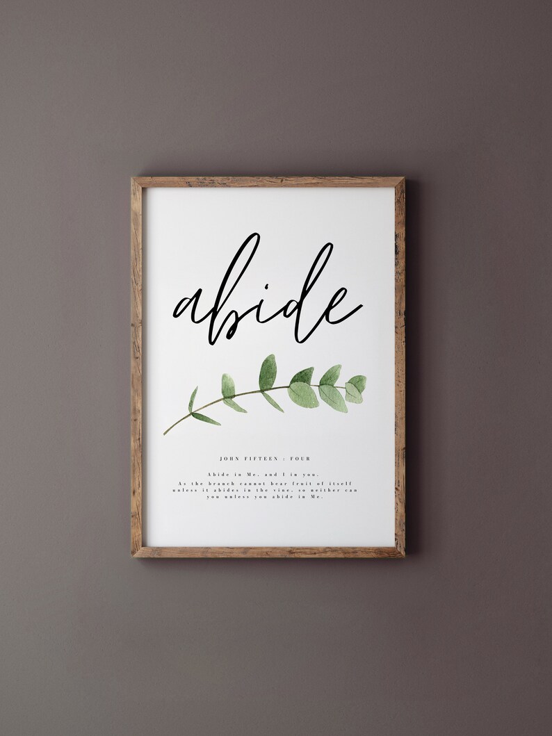 Abide | DIY Wall Art | Art Prints | Digital Prints | Wall Decor - Etsy UK