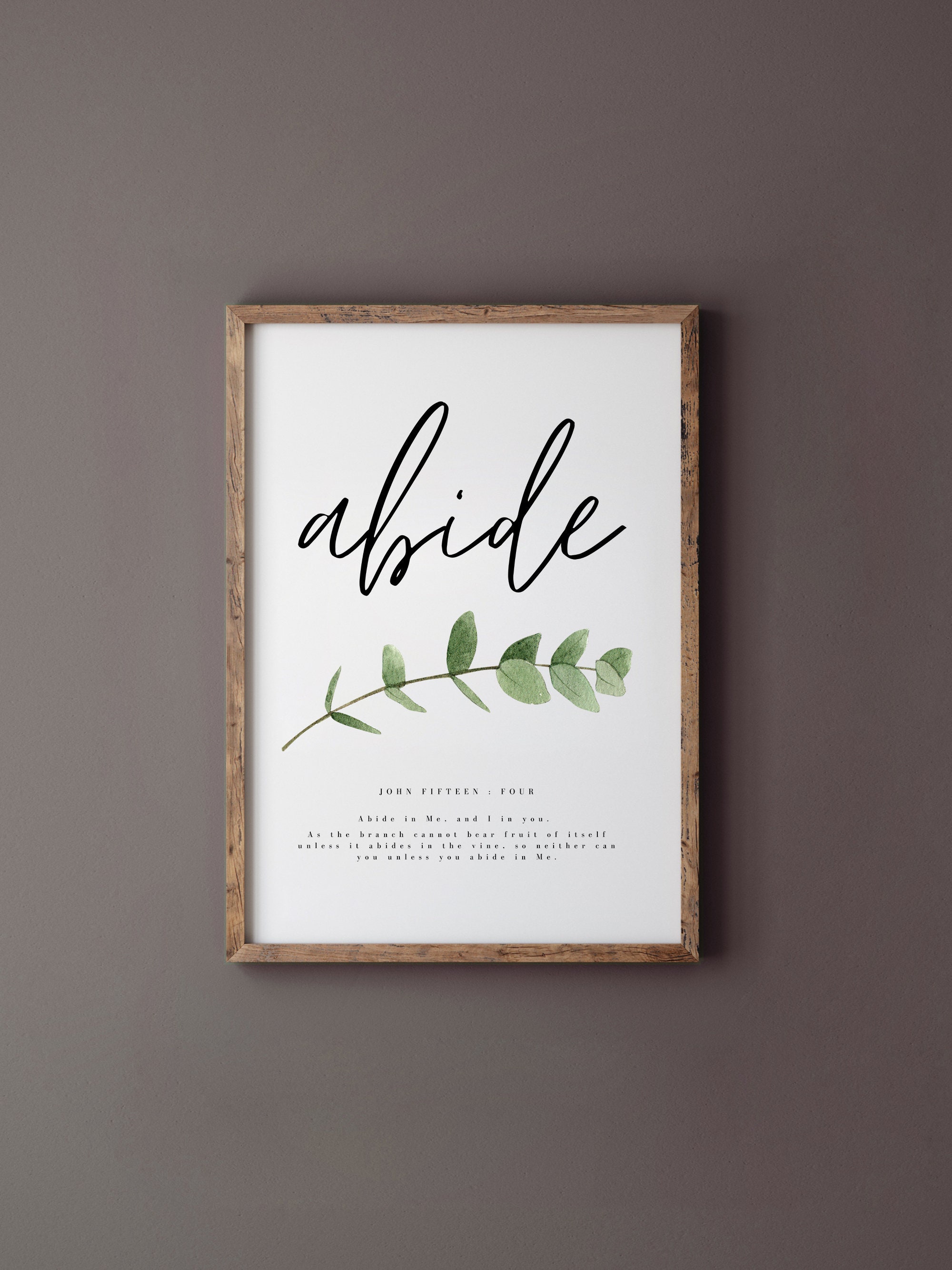 Abide | DIY Wall Art | Art Prints | Digital Prints | Wall Decor - Etsy UK