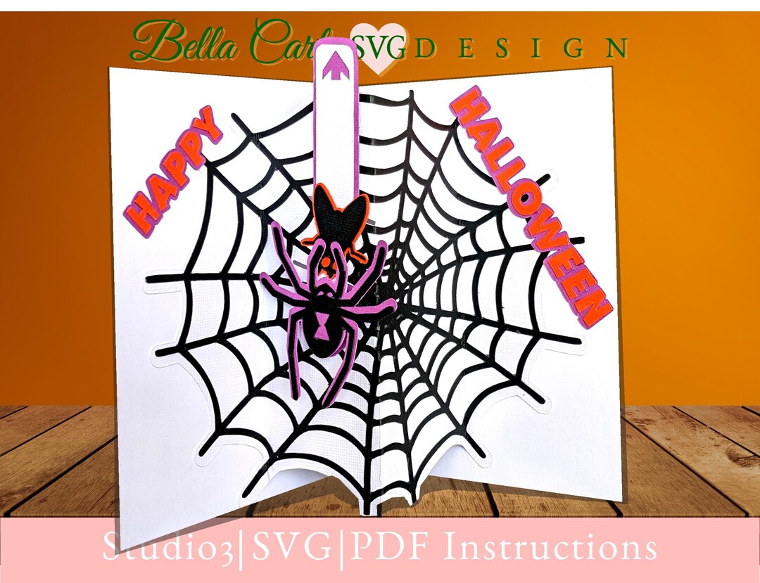 Spider Web Pop up Card 3D SVG for Cricut and Silhouette - Etsy