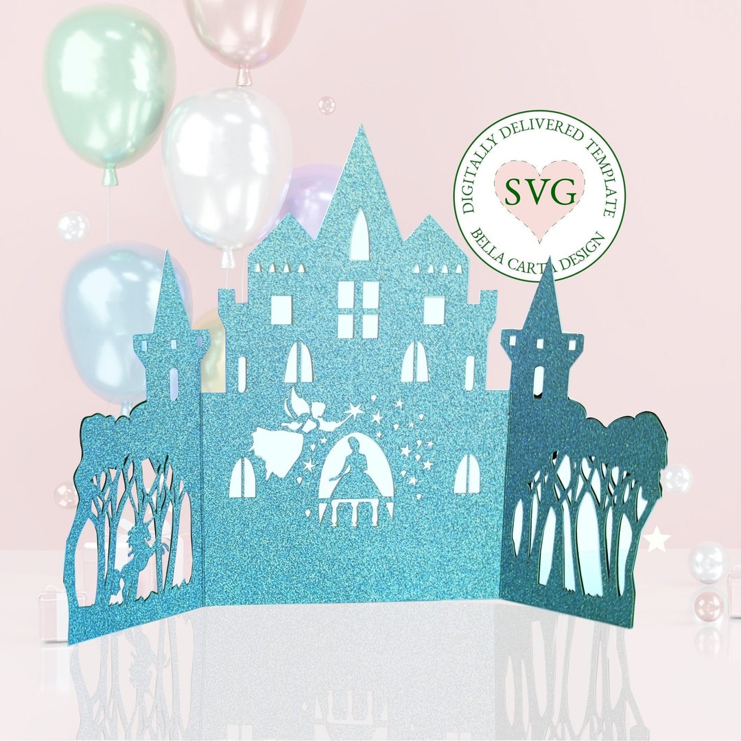 Fairy Godmother and Princess Gate Fold SVG Card - Etsy