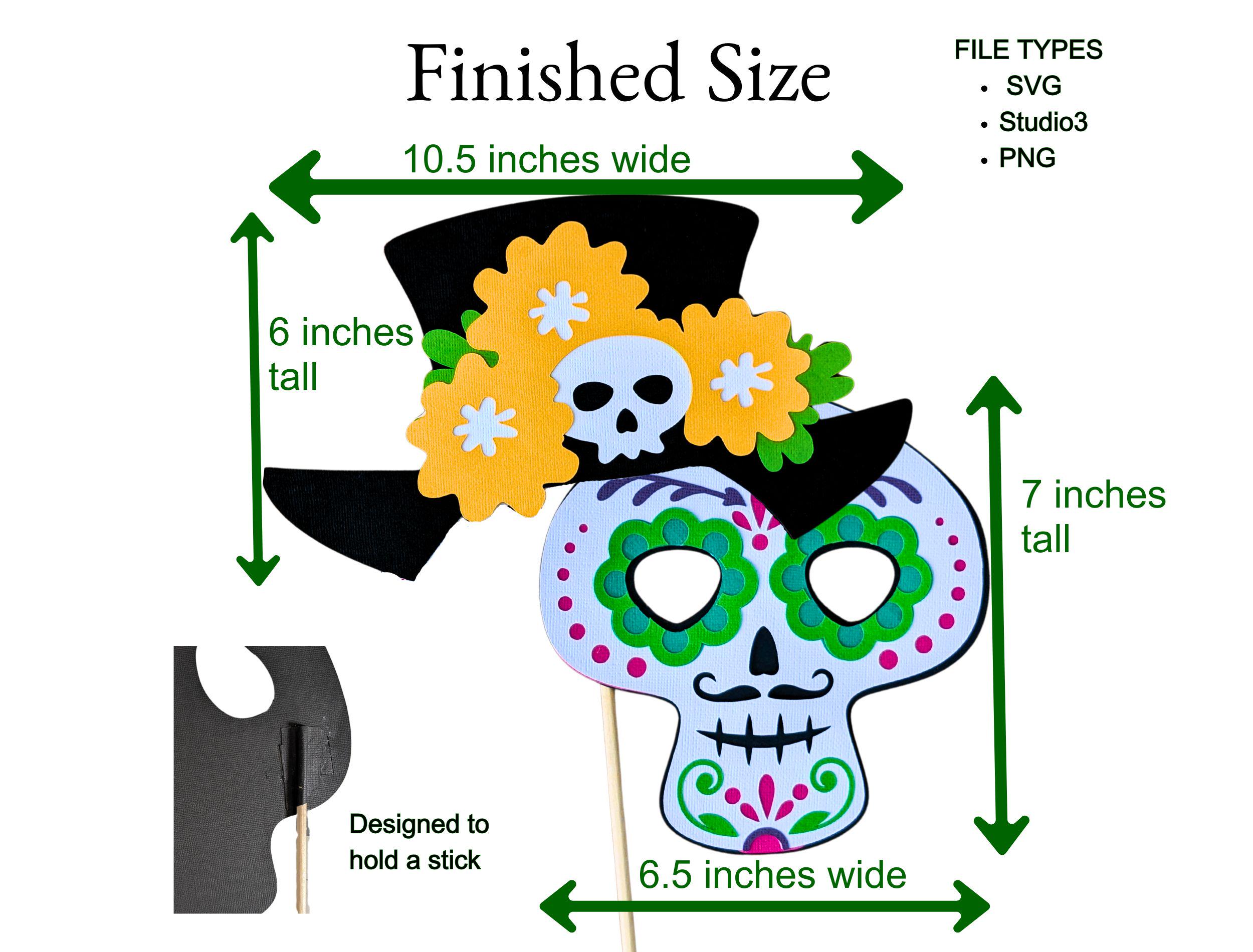 Day of the Dead El Catrin 3D SVG Skull Mask - Dia De Los Muertos ...