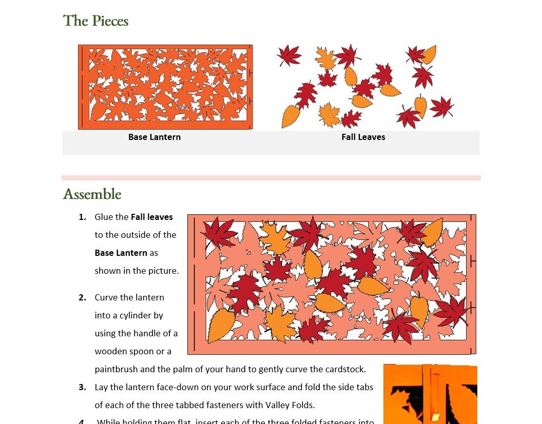 Fall Leaves 3D SVG Lantern for Cricut and Silhouette Cutting Machines ...