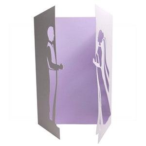 Bride and Groom Wedding Gate Fold Card SVG Cricut - Etsy