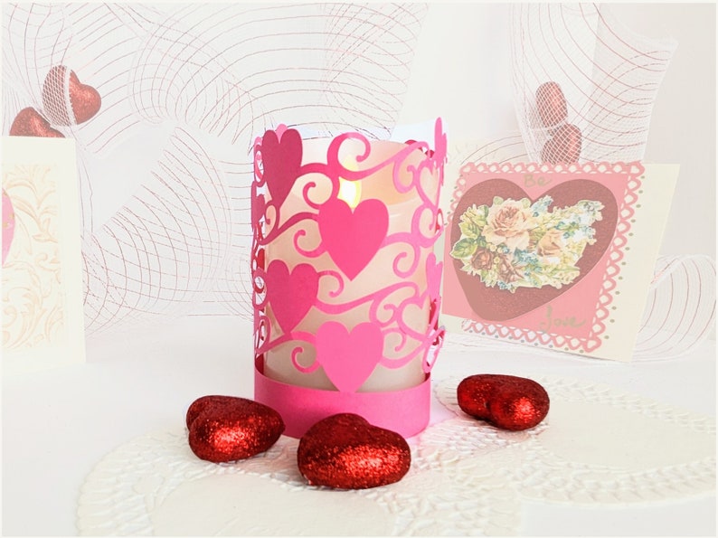 Valentine Hearts Lantern 3D SVG DIY for Cricut - Etsy