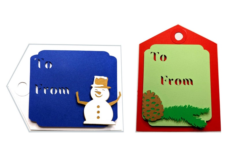Christmas 3D Gift Tags Bundle SVG DIY Cricut - Etsy