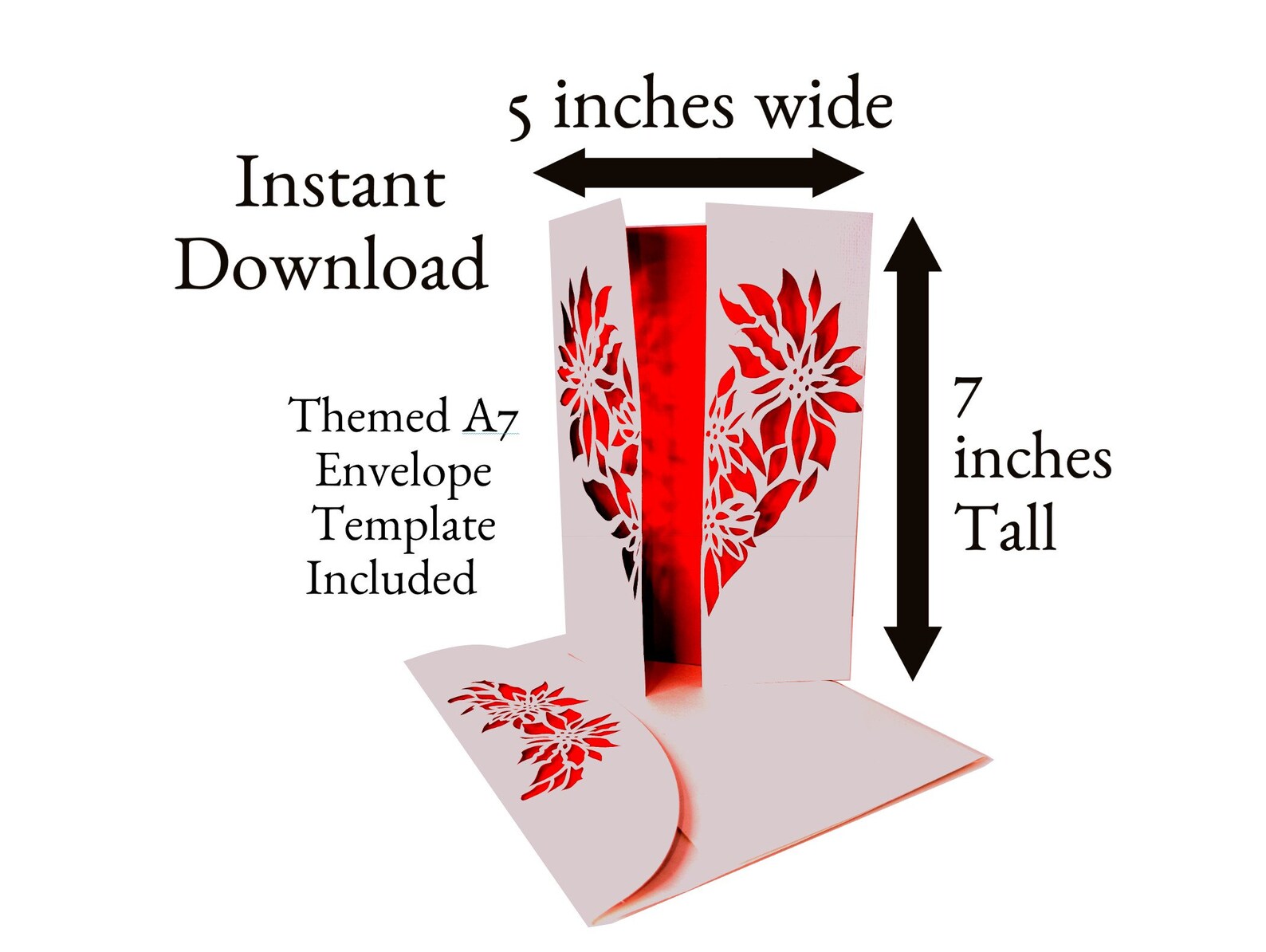 Flower Heart Gate Fold Card SVG for Cricut - Etsy