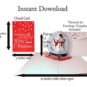 Snowman Pop up 3D Card SVG for Cricut, Silhouette - Etsy