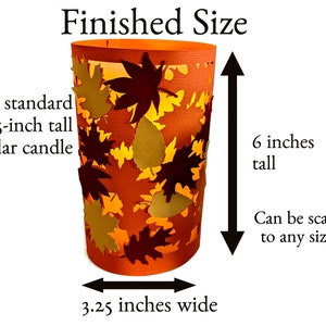 Fall Leaves Lantern 3D SVG Template for Cricut and Silhouette Cutting ...