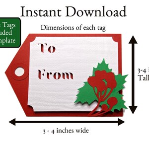 Christmas 3D Gift Tags Bundle SVG DIY Cricut - Etsy