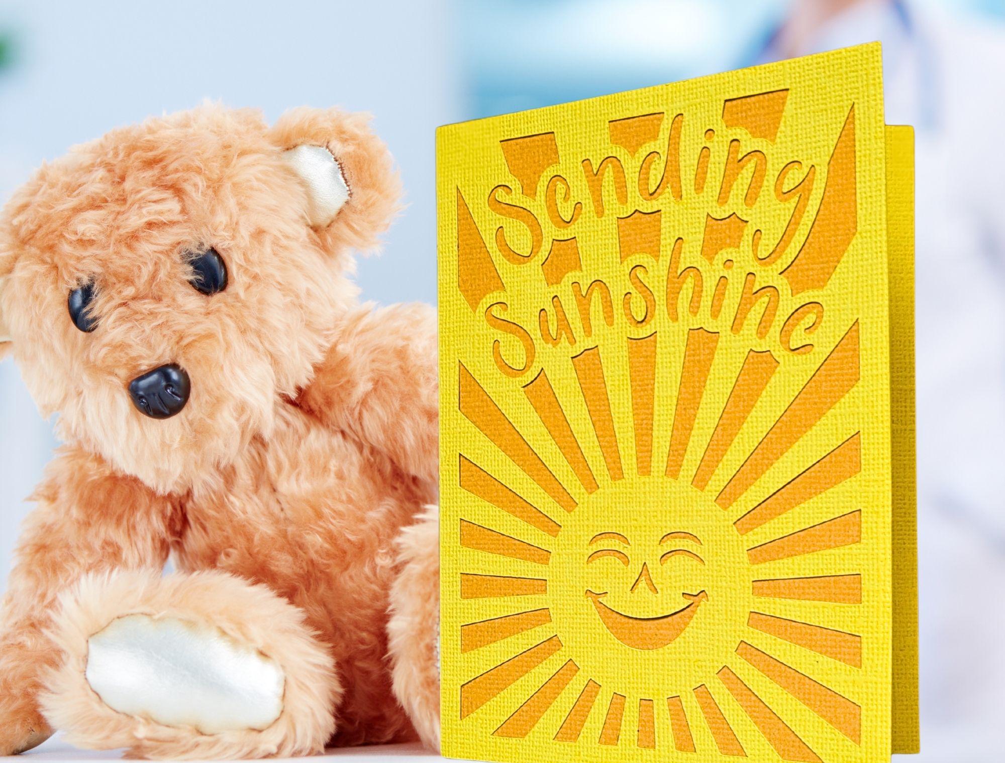 Sunshine Kindness Card SVG + PDF - Thinking of You, Get Well and ...