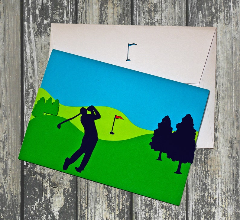 Golfing Birthday Card Layered SVG for Cricut - Etsy
