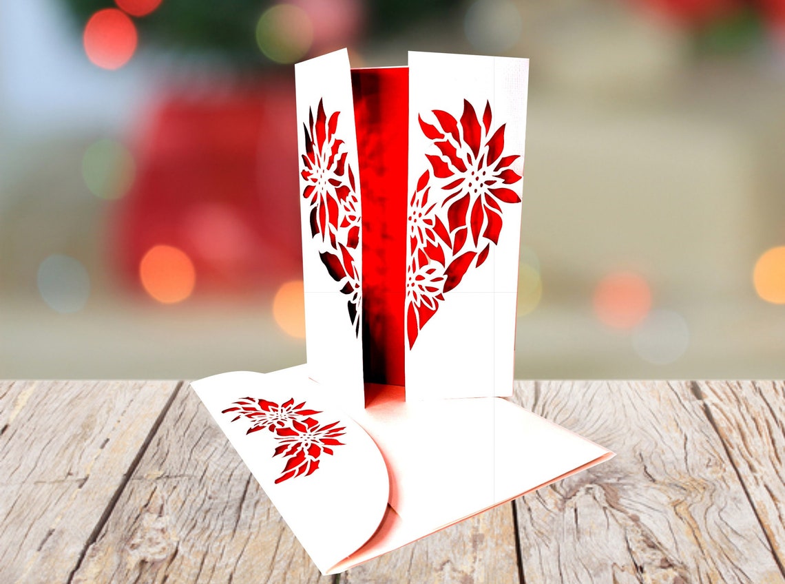 Flower Heart Gate Fold Card SVG for Cricut - Etsy