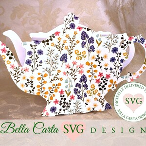 Teapot Gift Box SVG File for Cricut and Silhouette - Etsy