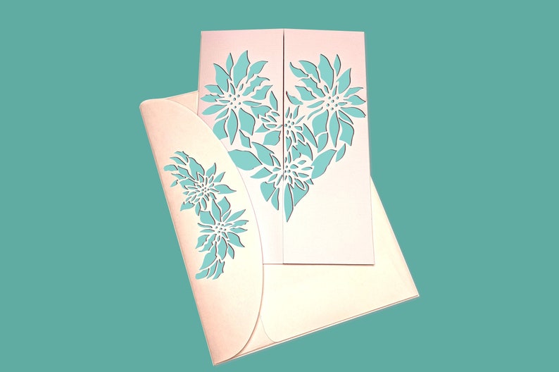 Flower Heart Gate Fold Card SVG for Cricut - Etsy