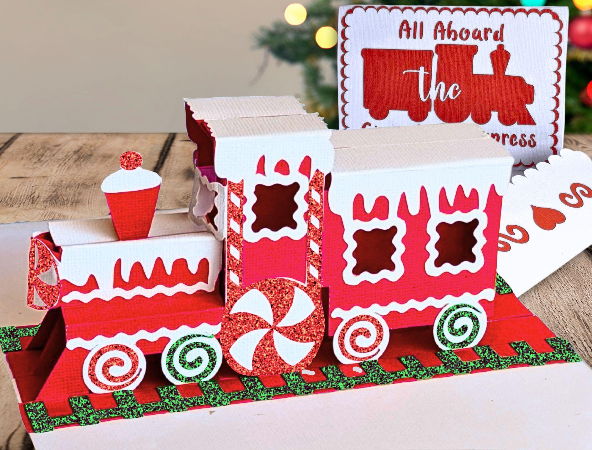 Pop up Christmas Card SVG Bundle | Four Holiday Pop up Card Digital ...