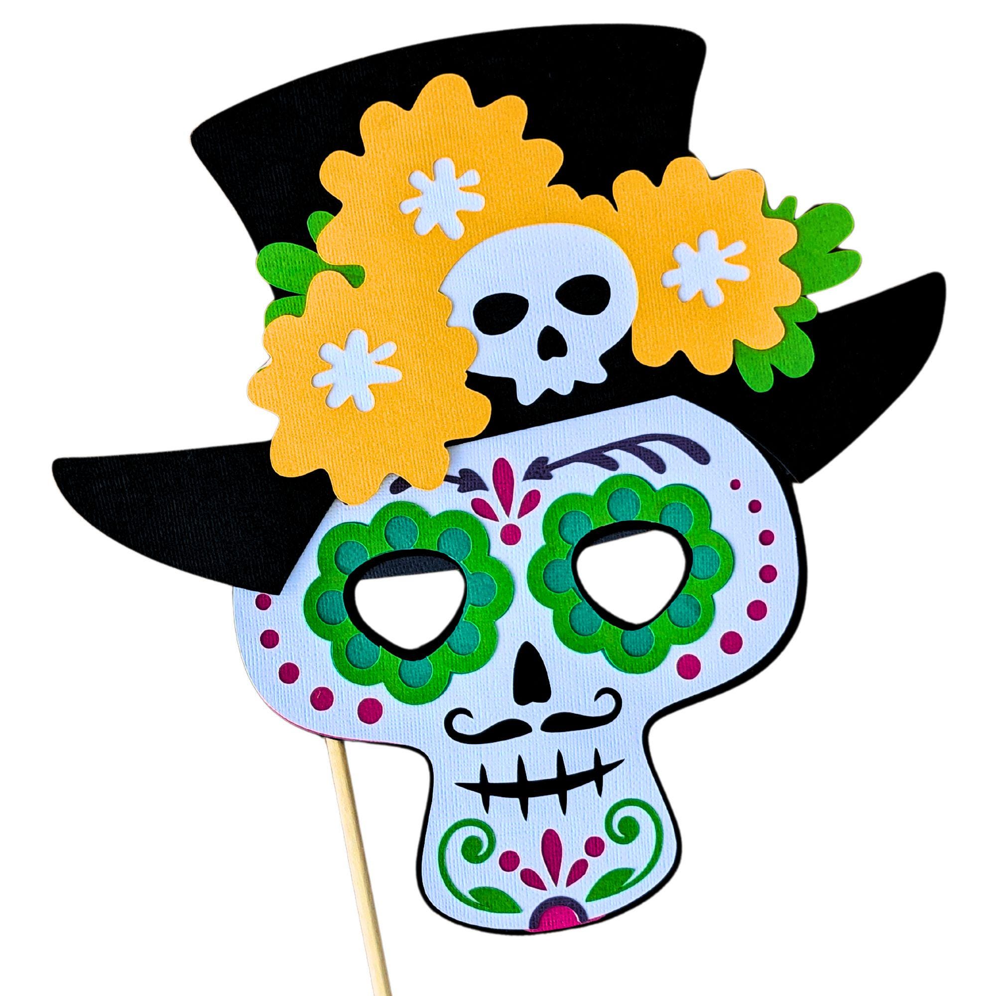 Day of the Dead El Catrin 3D SVG Skull Mask - Dia De Los Muertos ...