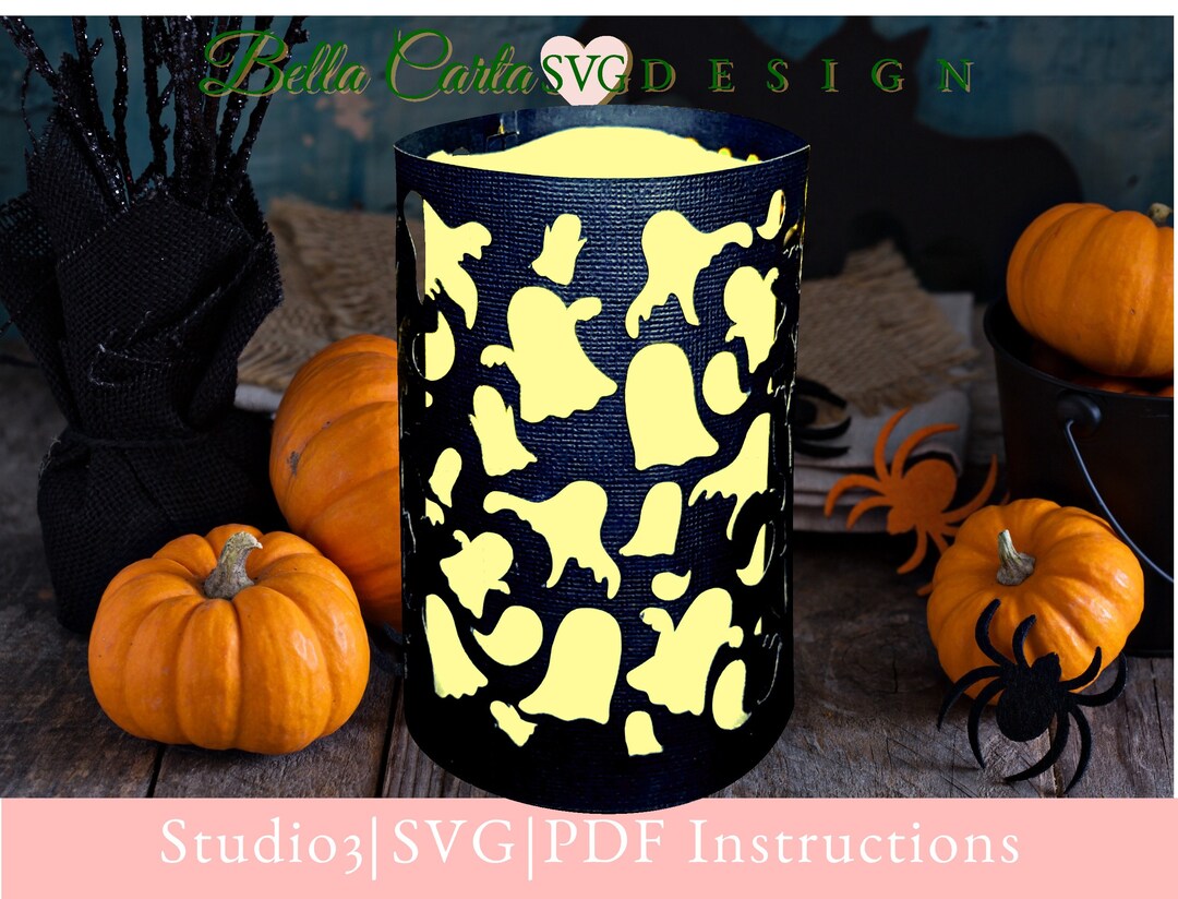 Spooky Ghosts Lantern 3D SVG for Cricut and Silhouette Cutting Machines ...
