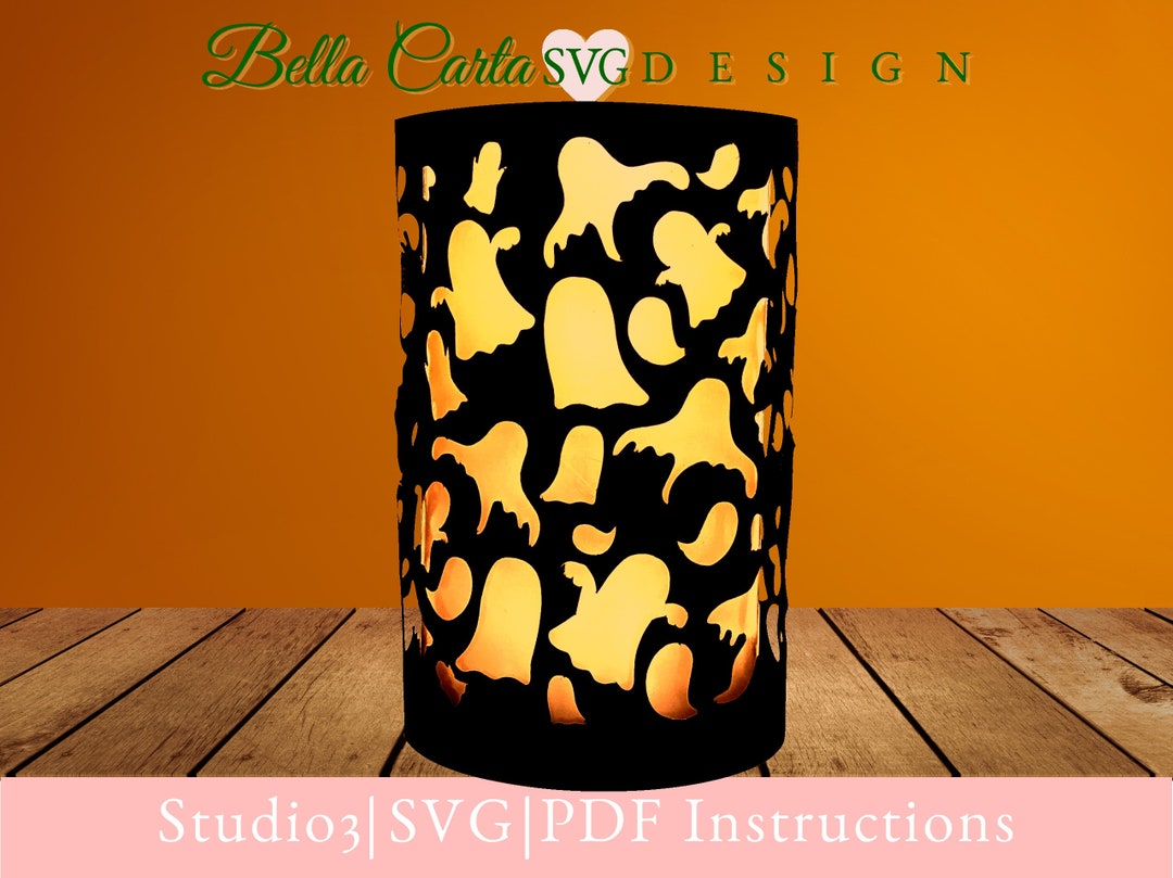 Halloween Ghosts Lantern 3D SVG for Cricut and Silhouette Cutting ...