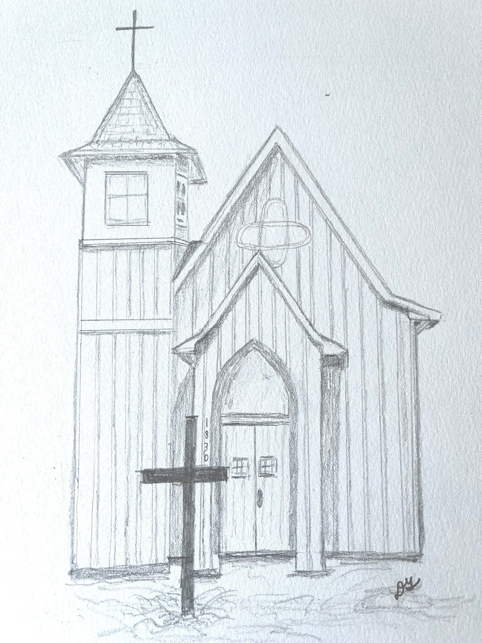 Simple Church Drawing