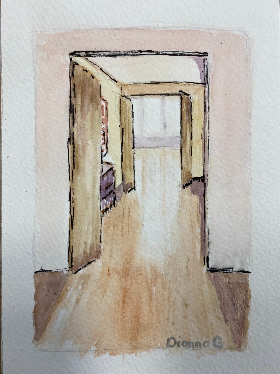 A Sunshine Empty Room Drawing - Etsy