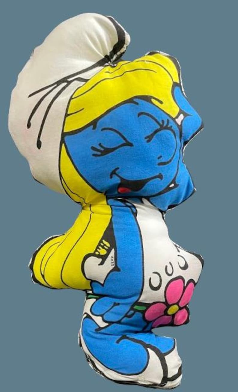 Vintage Female Smurf Pillow - Etsy