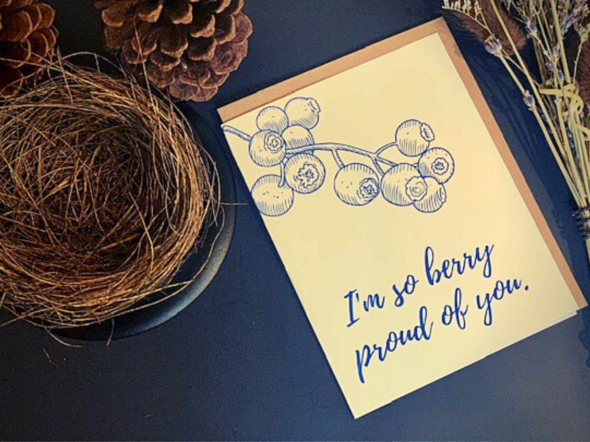 Berry Proud Card of Recognition Encouragement and Congratulation for ...