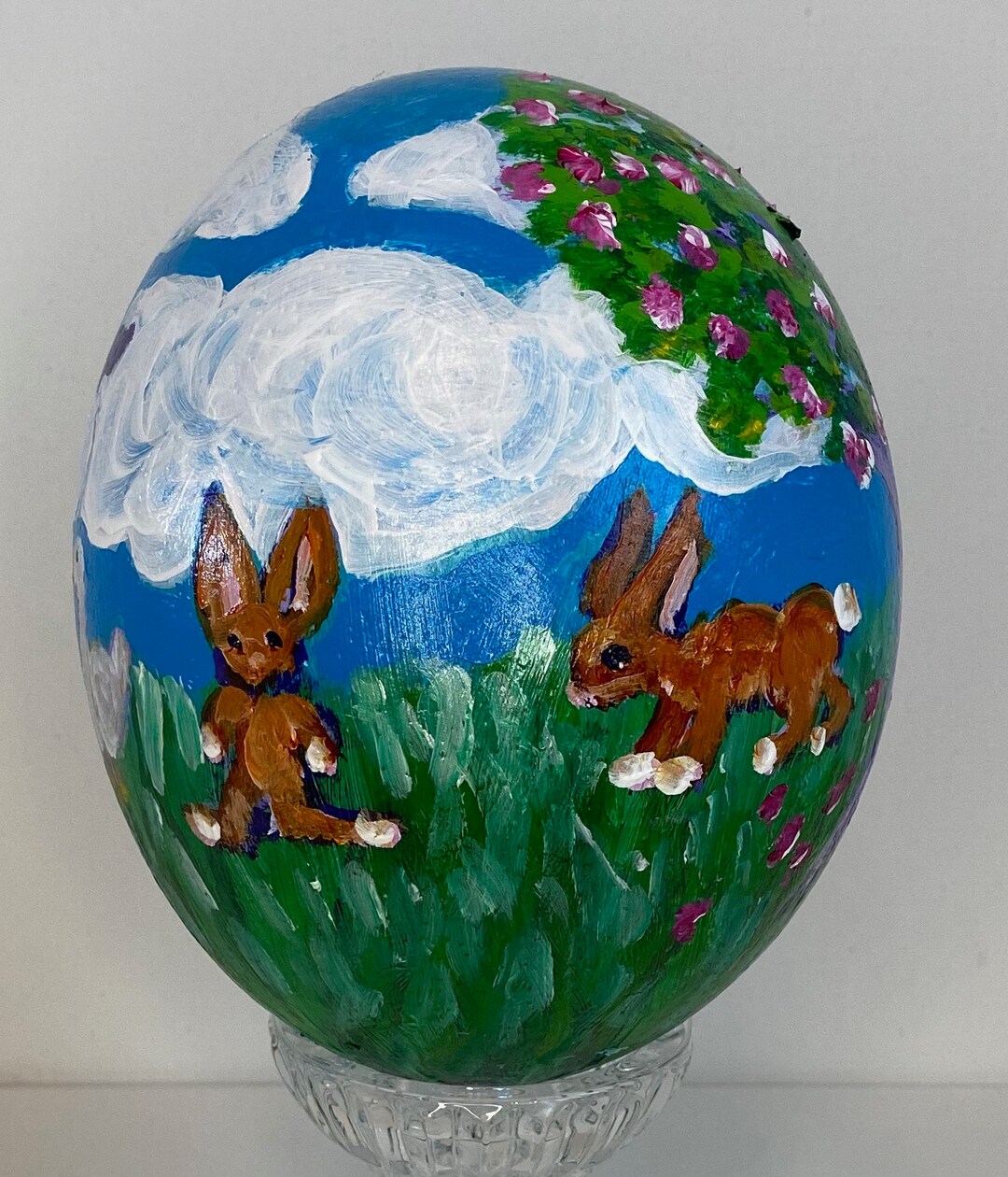 Easter Story: Hand Painted Ostrich Egg - Etsy