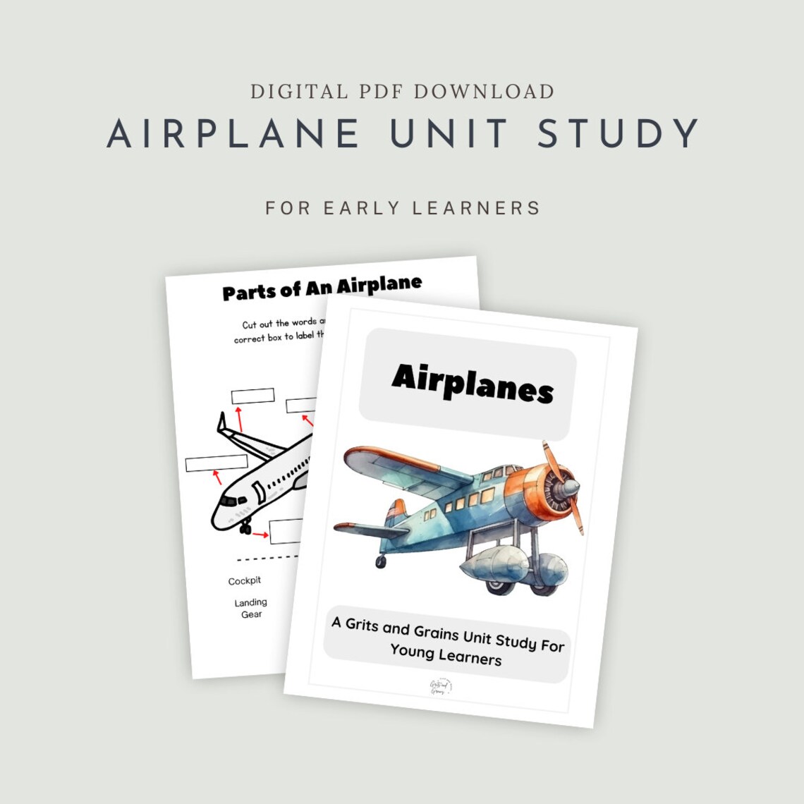Airplane Unit Study - Workbook - Educational Resource -digital Item ...
