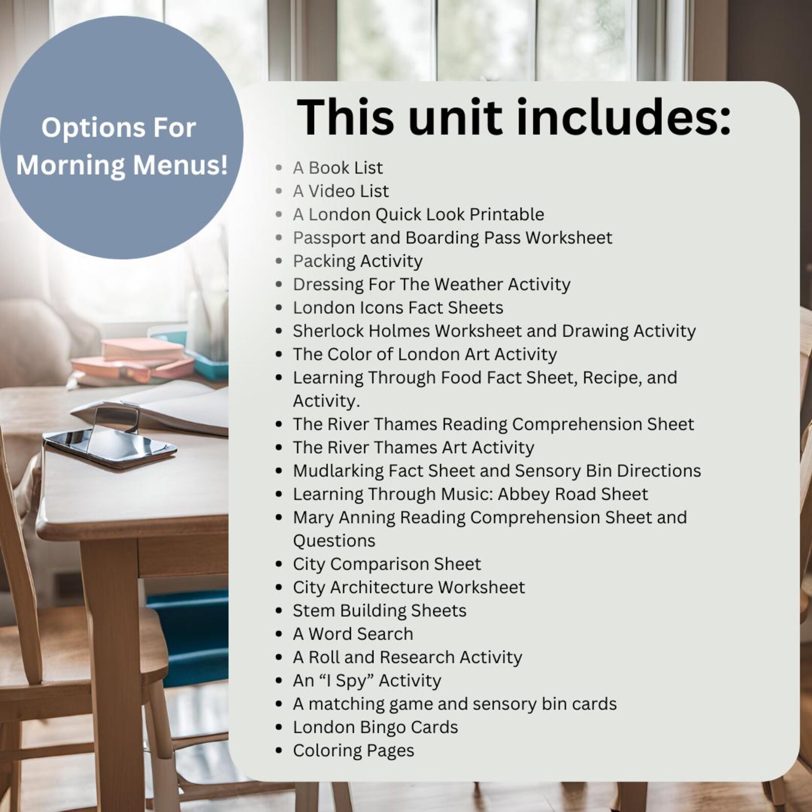 London Unit Study - Workbook - Educational Resource -digital Item ...