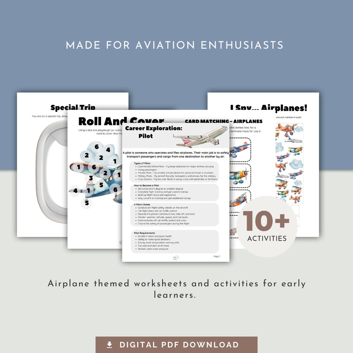 Airplane Unit Study - Workbook - Educational Resource -digital Item ...
