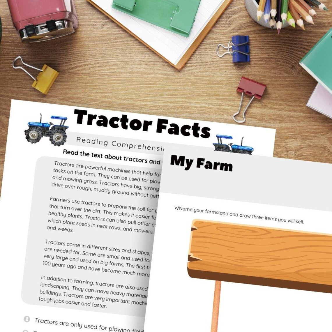 Tractor Unit Study - Workbook - Farm Educational Resource -digital Item ...