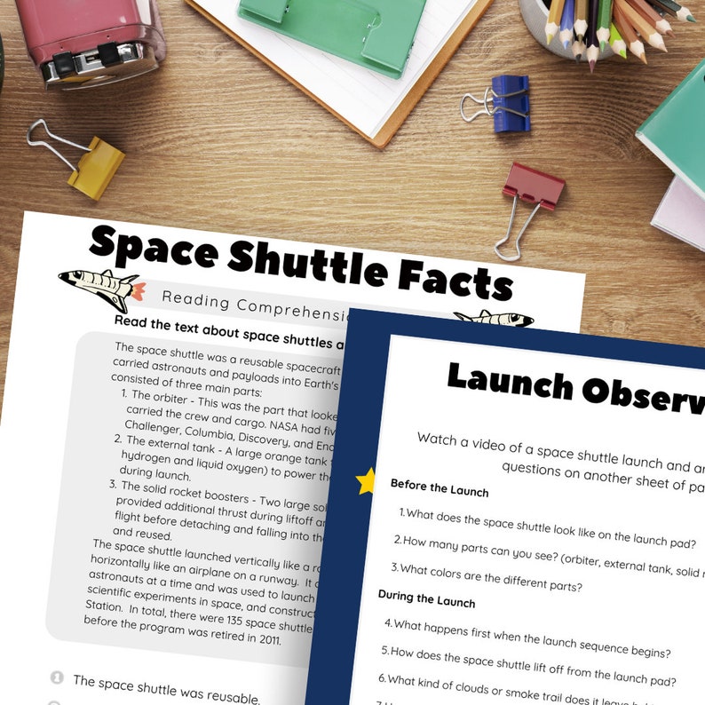 Space Shuttle Unit Study - Workbook - Educational Resource -STEM ...