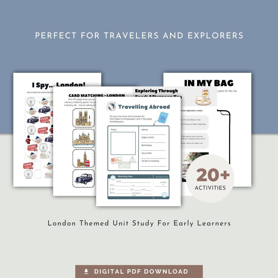 London Unit Study - Workbook - Educational Resource -digital Item ...