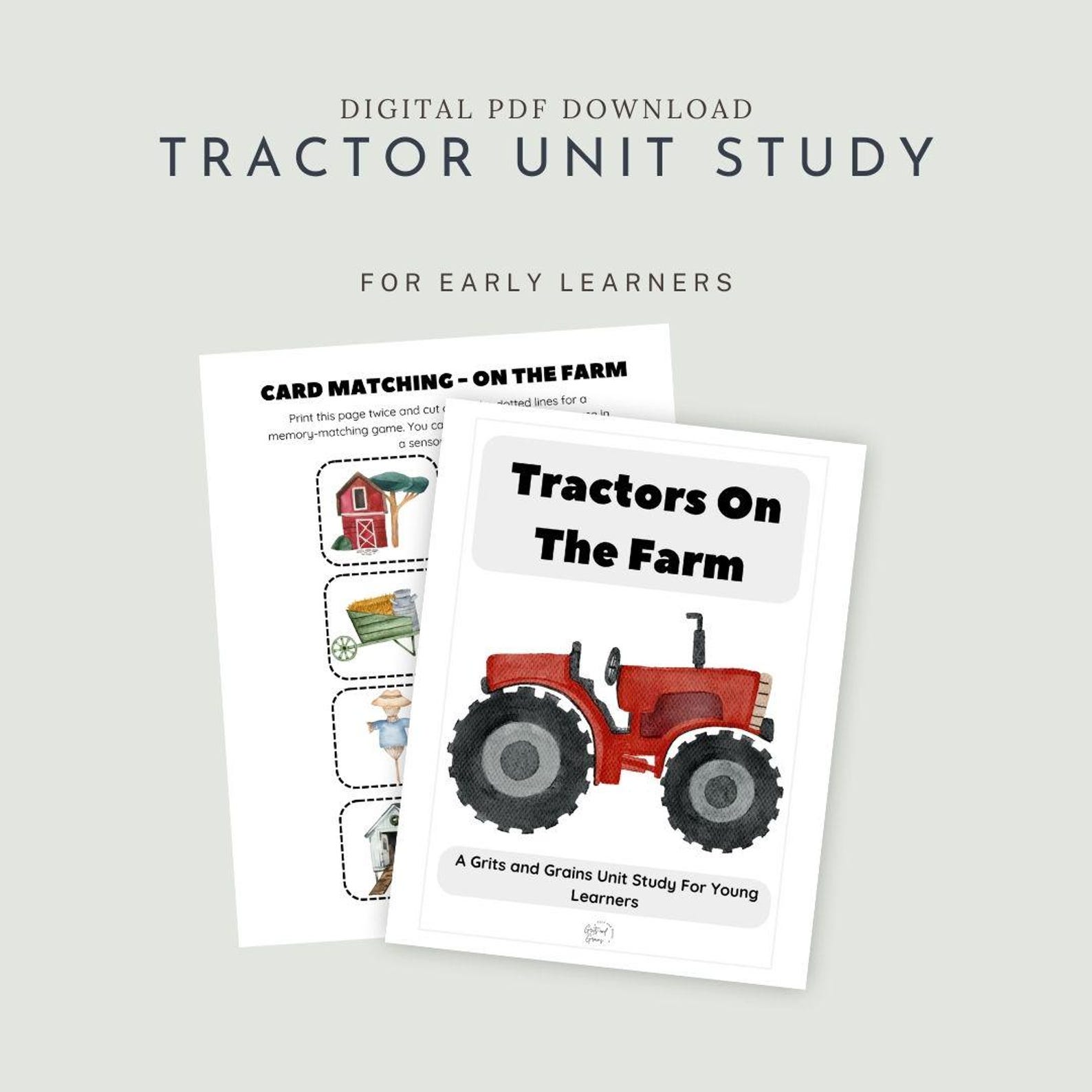 Tractor Unit Study - Workbook - Farm Educational Resource -digital Item ...