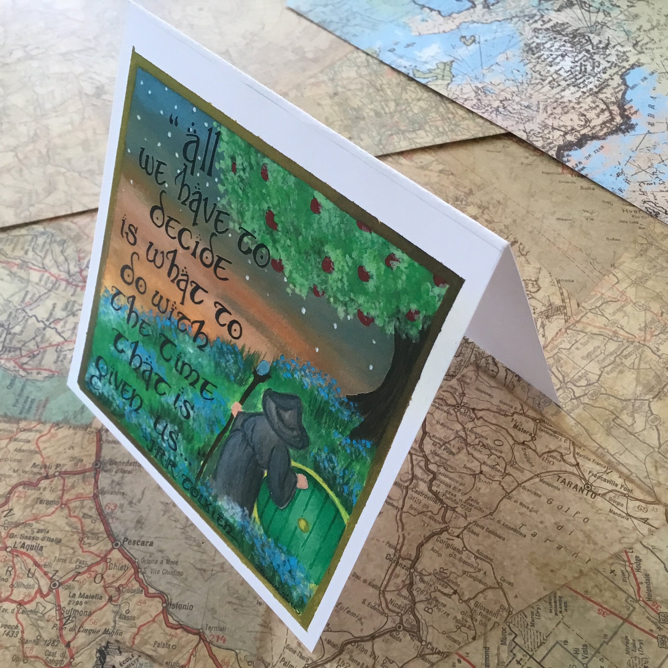 Lord of the Rings Graduation Card J.R.R. Tolkien Literary Quote ...