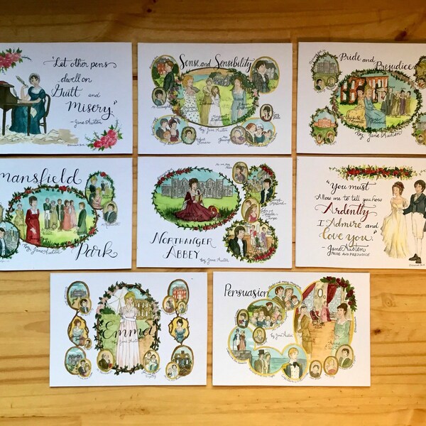 Jane Austen Card - Etsy