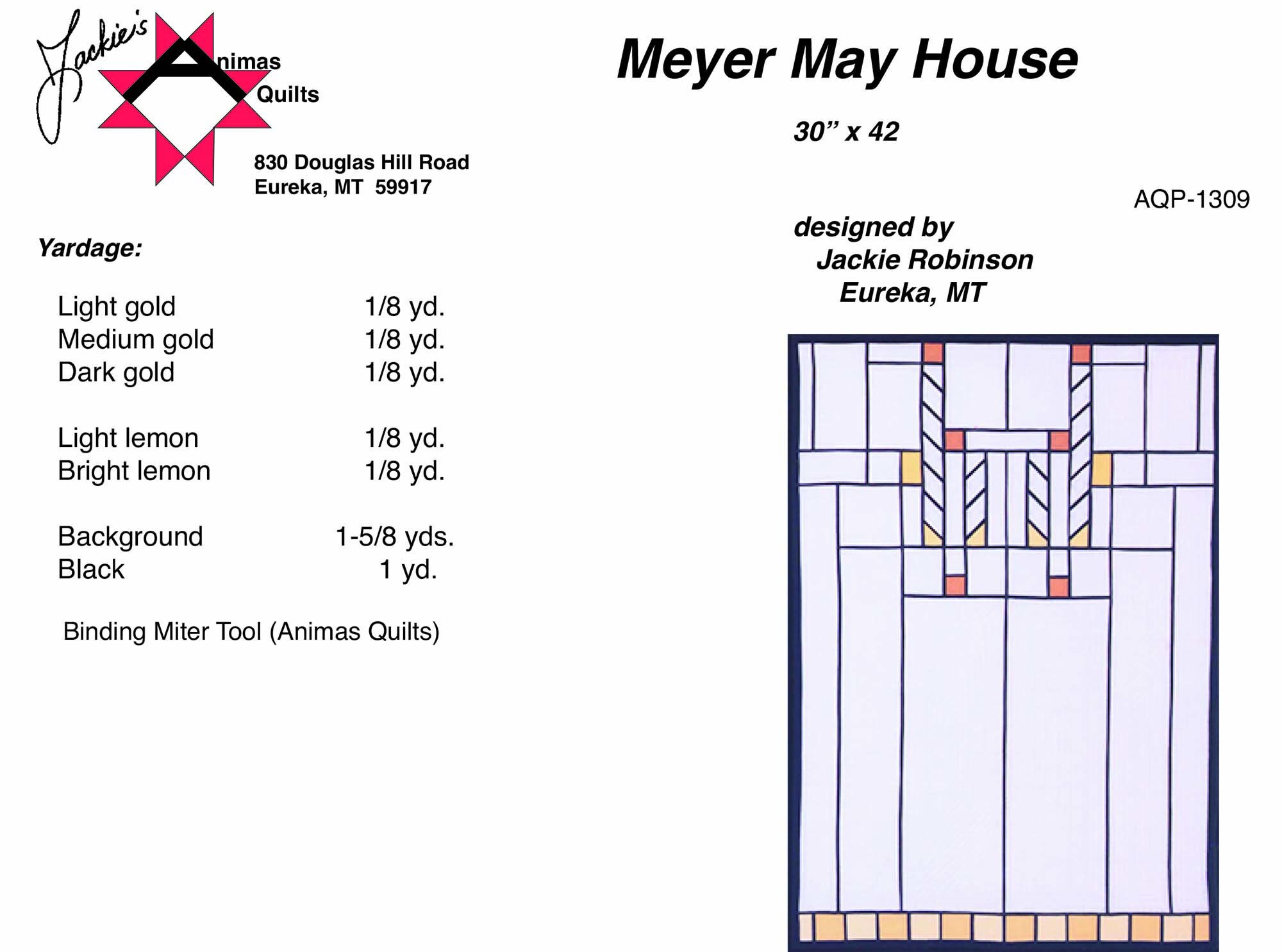 Meyer May House - Wall Quilt Pattern by Jackie Robinson - Etsy