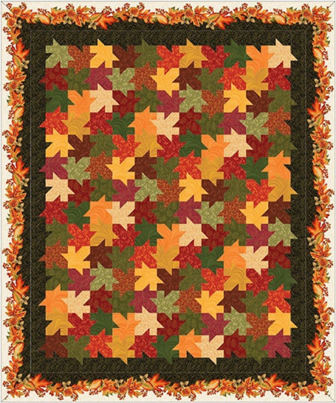 Tessellating Leaves - Quilt Pattern by Jackie Robinson - Etsy