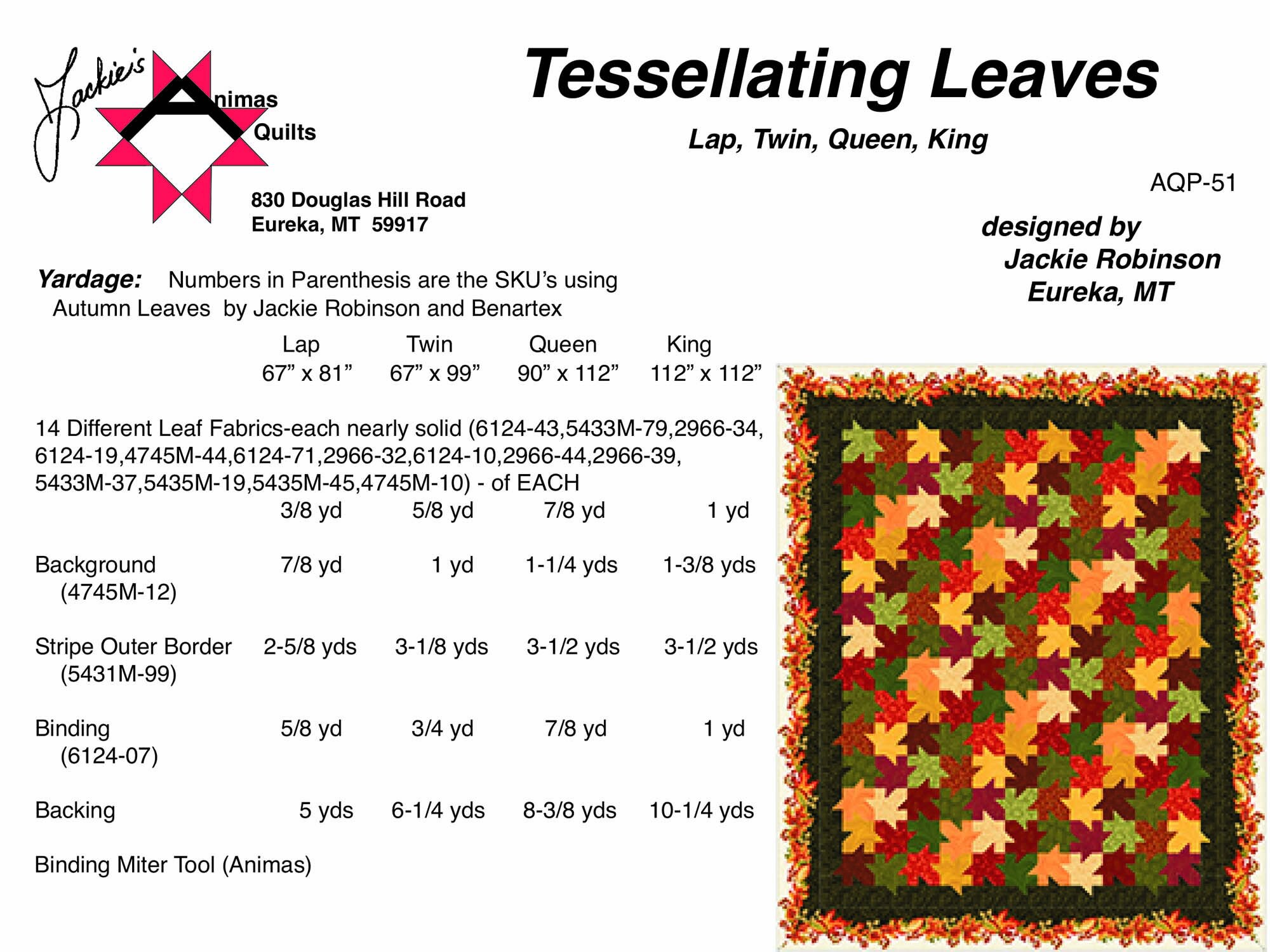 Tessellating Leaves - Quilt Pattern by Jackie Robinson - Etsy