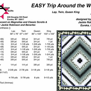Easy Trip Around the World Quilt Pattern by Jackie Robinson - Etsy