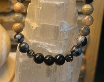 Shadow Work Bracelet, Embrace Your Shadows Bracelet, Crystal Bracelet ...