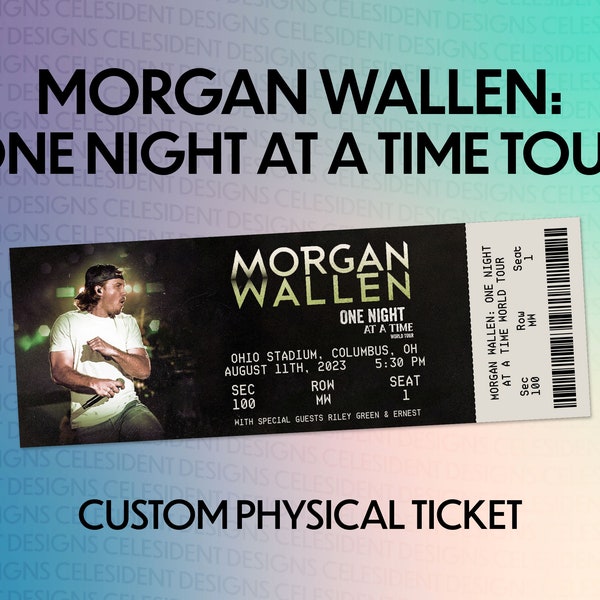 Morgan Wallen Ticket One Night at a Time Tour - Etsy