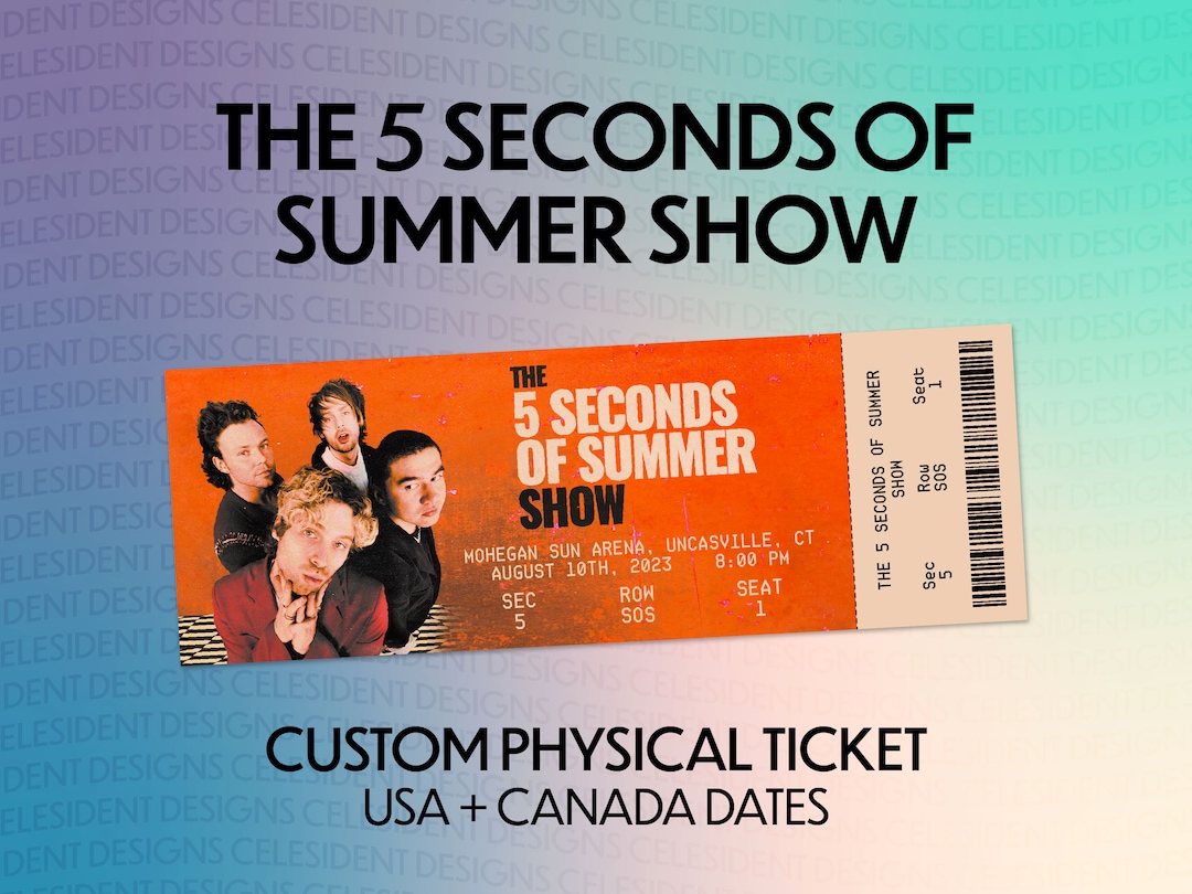 Custom Physical Commemorative Ticket US Canada 2023 Dates - Etsy