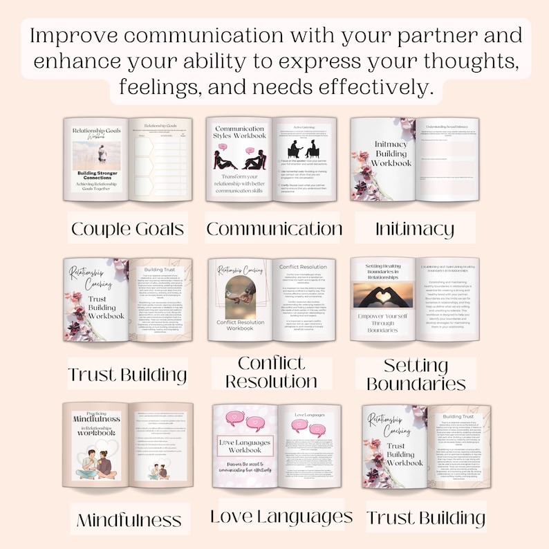 Relationship Worksheets Bundle, Couples Therapy Worksheets, Couples ...