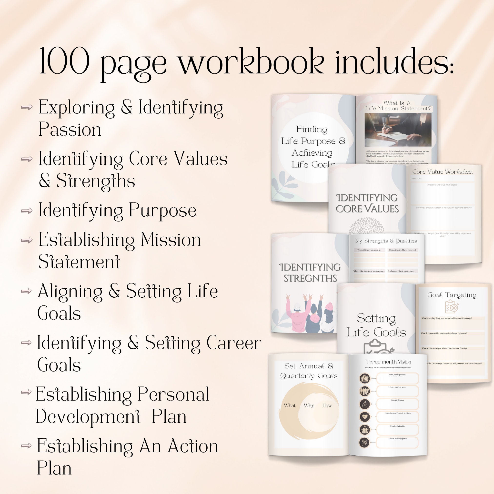 Life Coaching Workbook for Finding Passion Purpose and Goal Setting ...