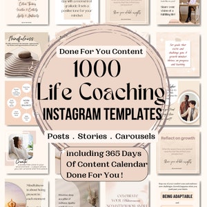 Life Coaching Instagram Templates, Social Media Templates for Life ...