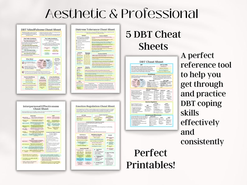 Dbt Cheat Sheet Dbt Skills Dbt Flash Cards For Teens And Adults Dbt