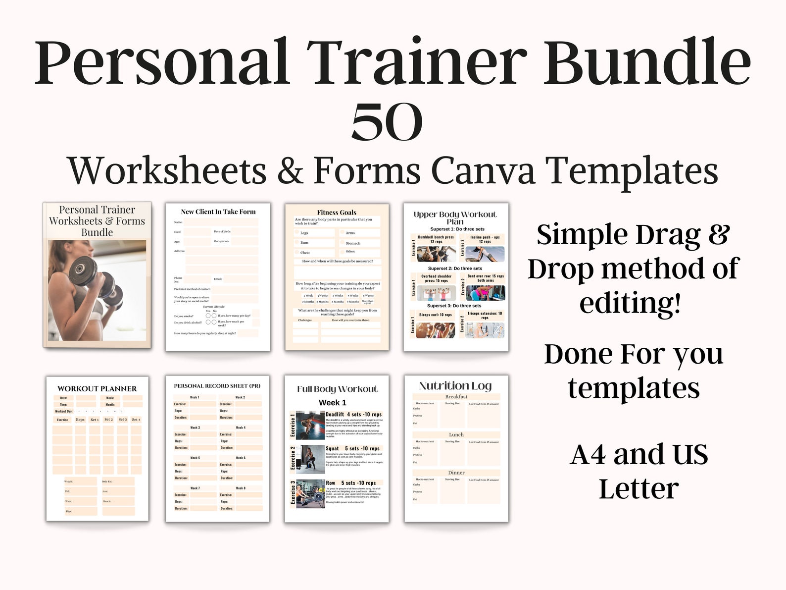 Personal Trainer Client Intake Form Personal Trainer Forms - Etsy