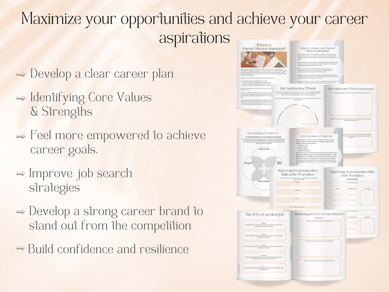 Career Coaching Templates Career Change Workbook Life - Etsy