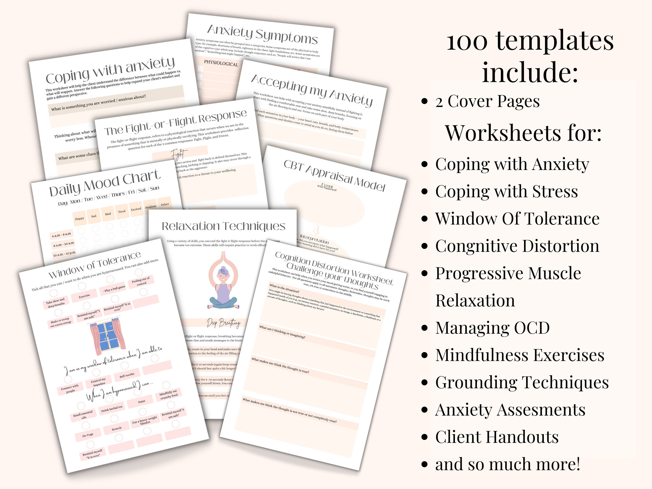 Anxiety Coping Skills Workbook Anxiety Worksheets for Teens - Etsy